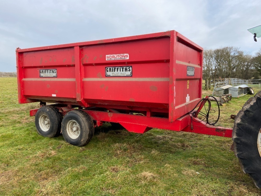Griffiths Twin Axle Grain Trailer - 1993 Timed Online Retirement Sale ...